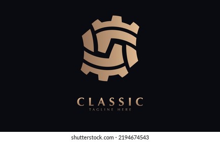 Mechanical Gear Crown Shape King Royal Stock Vector (Royalty Free ...