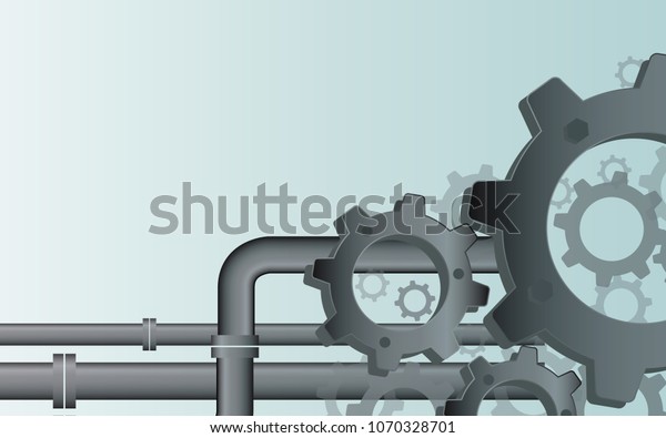 Mechanical Gear Set Background Theme Wallpaper Stock Vector (Royalty ...