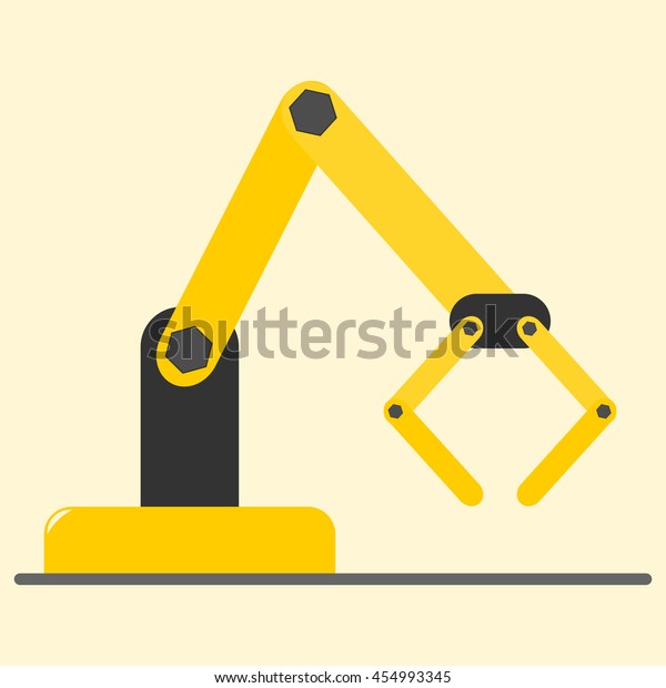 Mechanical Hydraulic Robotic Arm Isolated Vector Stock Vector (Royalty ...