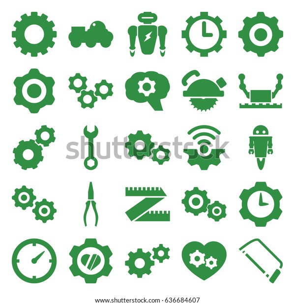 Mechanical Icons Set Set 25 Mechanical Stock Vector (Royalty Free ...