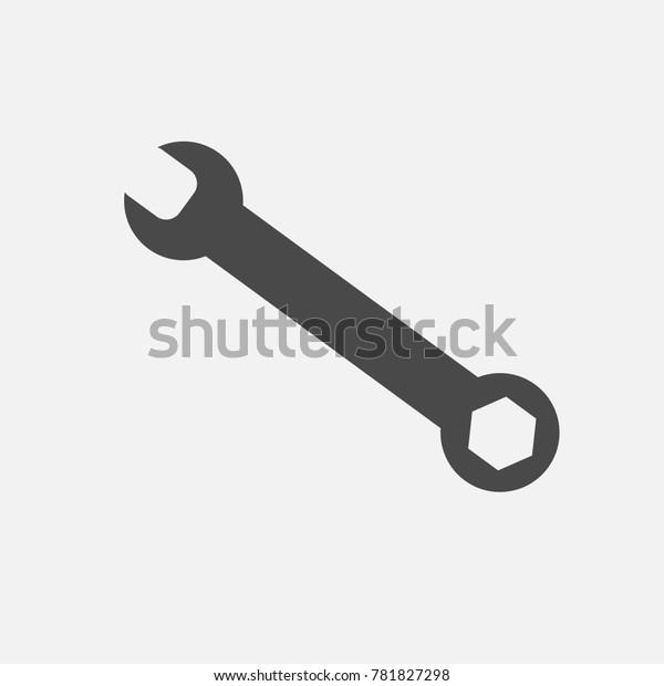 Mechanical Industrial Setting Tool Spanner Fixing Stock Vector (Royalty ...