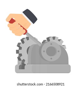 Mechanical Lever Hand Switches Control Mechanism Stock Vector (Royalty ...