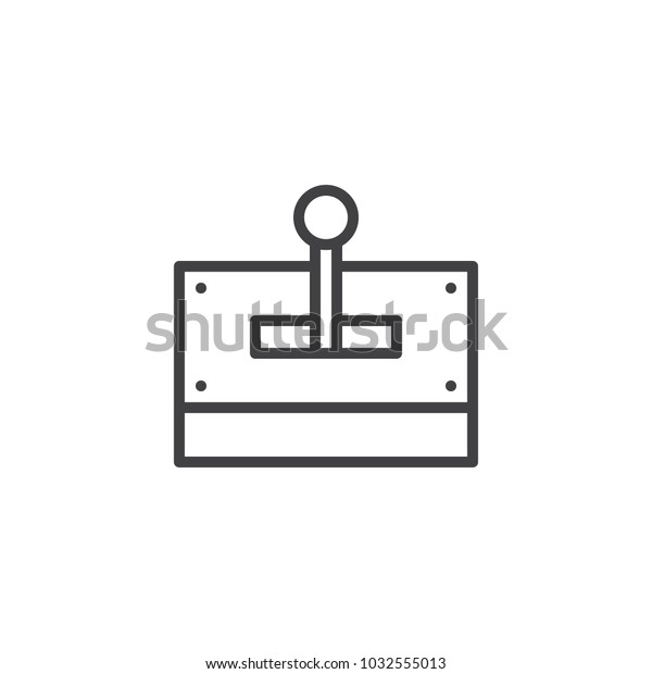 Mechanical Lever Outline Icon Linear Style Stock Vector (Royalty Free ...