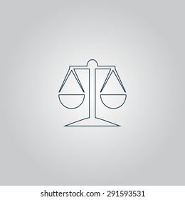 Mechanical Scales Simple Outline Flat Vector: เวกเตอร์สต็อก (ปลอดค่า ...