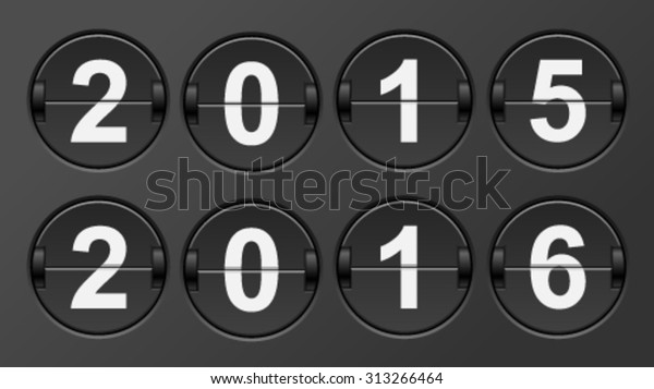 Mechanical Scoreboard Calendar 20152016 Stock Vector (Royalty Free ...