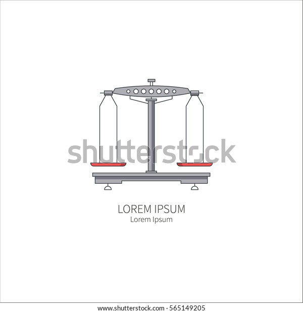 Mechanical Trading Scales On Isolated Background Stock Vector (Royalty ...