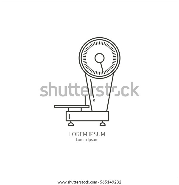 Mechanical Trading Scales On Isolated Background Stock Vector (Royalty ...