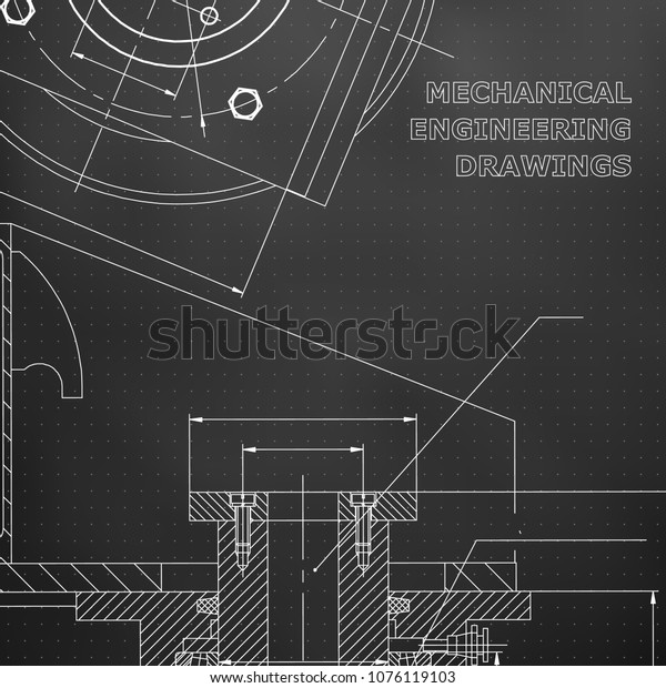 Mechanics. Technical design. Engineering style. Mechanical instrument ...