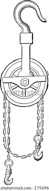Mechanism Composed Wheel Groove Between Two Stock Vector (Royalty Free ...