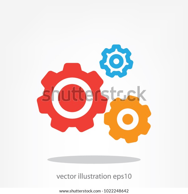 Mechanism Gears Icon Vector Stock Vector (Royalty Free) 1022248642 ...