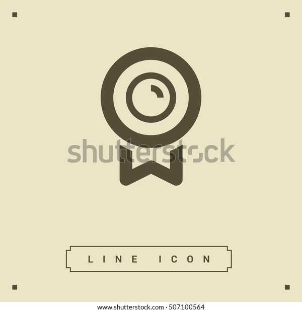 Medal Isolated Minimal Single Flat Linear Stock Vector (Royalty Free ...