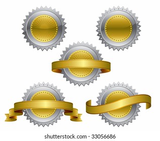 Medallions Vector Illustration Stock Vector (Royalty Free) 33056686