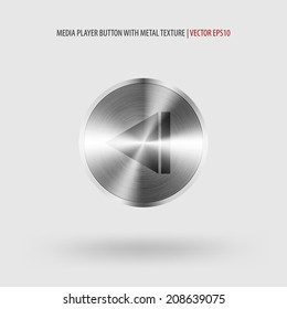 Media Button Metal Texture Stock Vector (Royalty Free) 208639075 ...