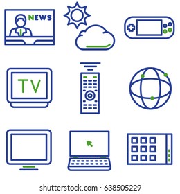 Media Line Icon Set Stock Vector (Royalty Free) 638505229 | Shutterstock