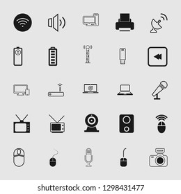 Media Multimedia Icons Set Stock Vector (Royalty Free) 1298431477 ...