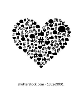 Media Pattern Icon Illustration Set Stock Vector (Royalty Free ...