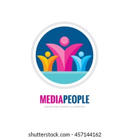 Media People Vector Logo Template Concept Stock Vector (Royalty Free ...
