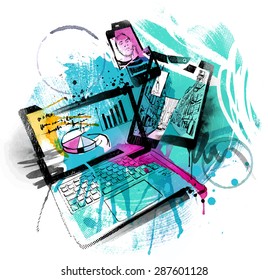 1,515 Sketchy Laptop Images, Stock Photos & Vectors | Shutterstock