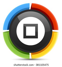 Media Stop Button Stock Vector (Royalty Free) 381105475 | Shutterstock