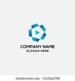 Media Tech Logo Design Template Vector Stock Vector (Royalty Free ...