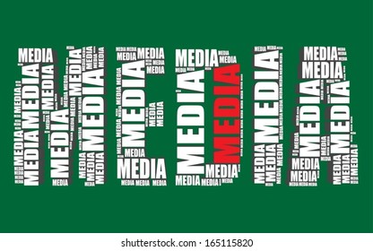 Media Typography 3d Text Word Art Stock Vector (Royalty Free) 165115820 ...