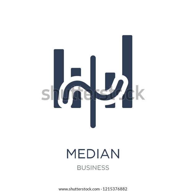 Median Icon Trendy Flat Vector Median Stock Vector Royalty Free