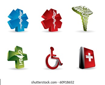 Medical 3d Icons Stock Vector (Royalty Free) 60918652 | Shutterstock