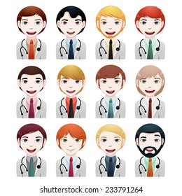Medical Avatar Set Stock Vector (Royalty Free) 233791291 | Shutterstock