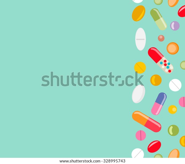 Medical Background Pills Seamless Border Medications Stock Vector ...