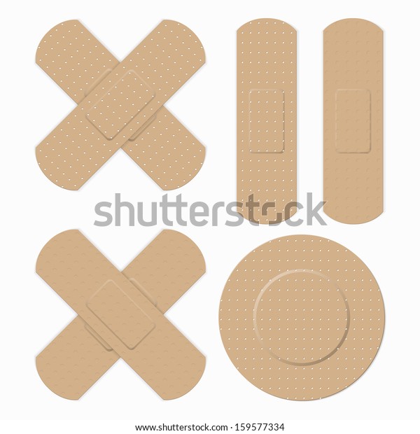 Medical Bandage Different Shape Stock Vector (Royalty Free) 159577334