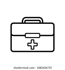 Medical Briefcase Icon Vector Stock Vector (Royalty Free) 1082436719 ...