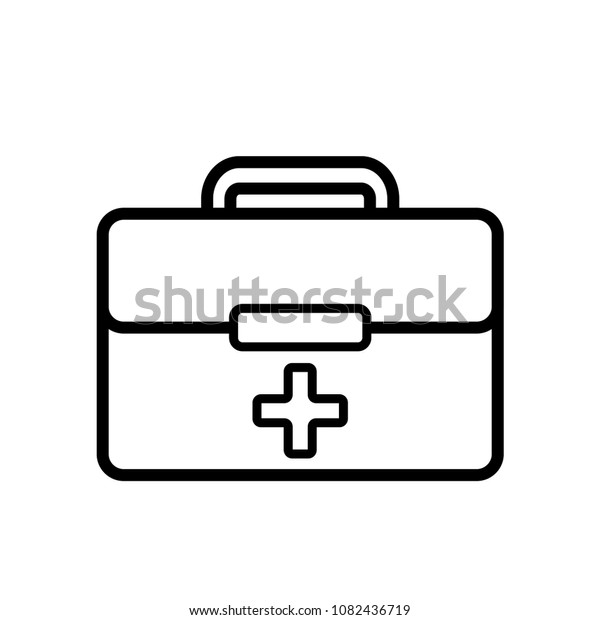 Medical Briefcase Icon Vector Stock Vector (Royalty Free) 1082436719 ...