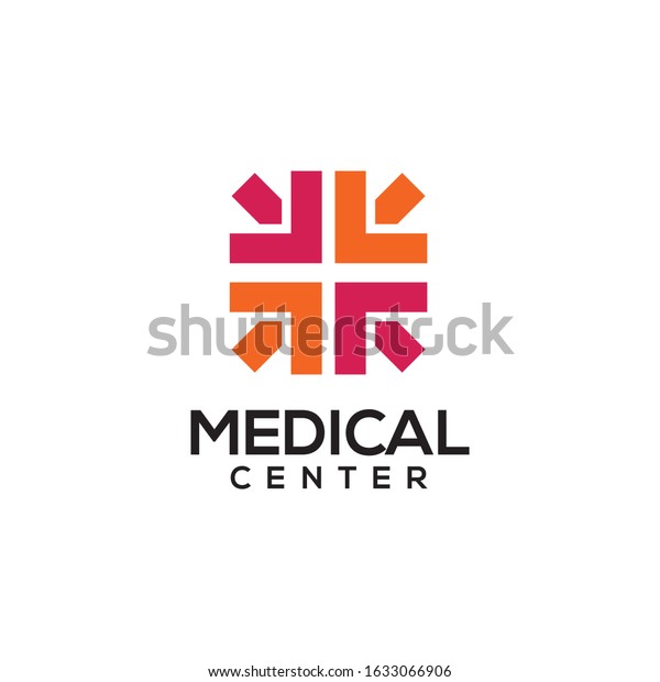 Medical Center Logo Design Using Combination Stock Vector (Royalty Free ...