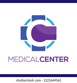 Medical Center Logo Vector Element Center: vector de stock (libre de ...