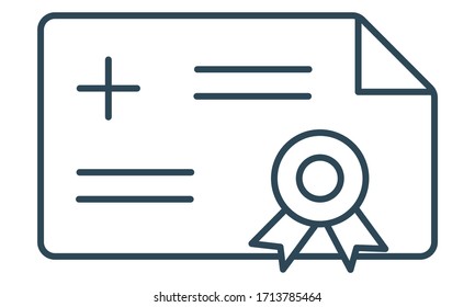 Medical Certificate Icon Vector Image Stock Vector (Royalty Free ...