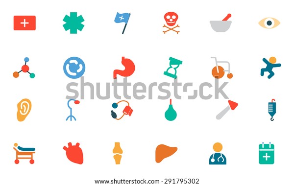 Medical Colored Vector Icons Stock Vector (Royalty Free) 291795302 ...