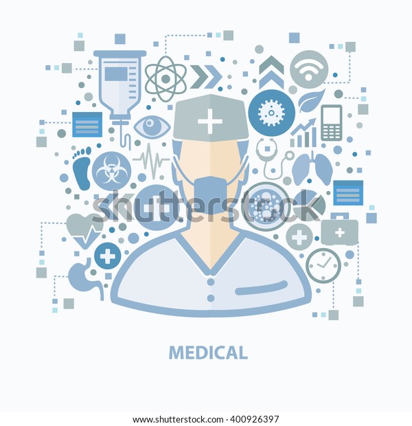 Medical Concept Design On Clean Backgroundvector: เวกเตอร์สต็อก (ปลอด ...