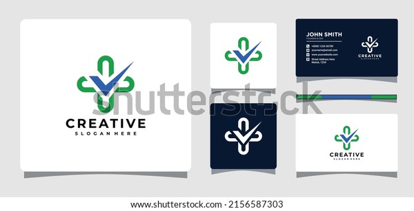 Medical Cross Check Mark Logo Template: เวกเตอร์สต็อก (ปลอดค่าลิขสิทธิ์ ...