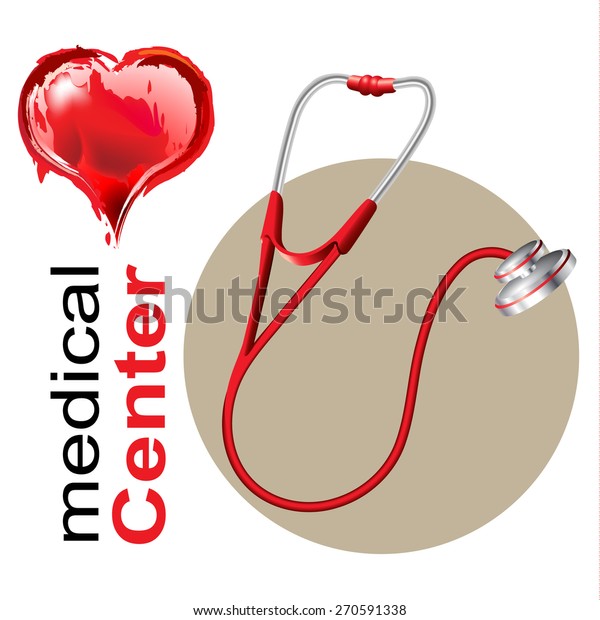 Medical Design Elements On White Background Stock Vector (Royalty Free ...