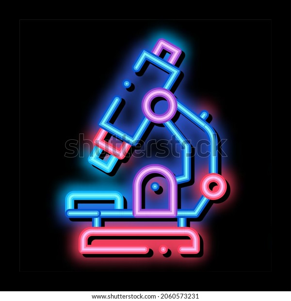 Medical Equipment Microscope Neon Light Sign Stock Vector (Royalty Free ...