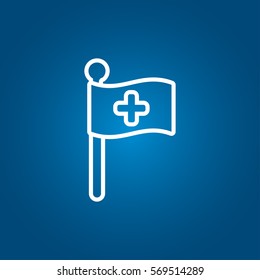 Medical Flag Icon Stock Vector (Royalty Free) 569514289 | Shutterstock