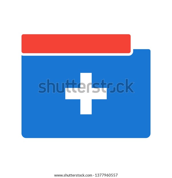 Medical Folder Icon Design Stock Vector (Royalty Free) 1377960557 ...