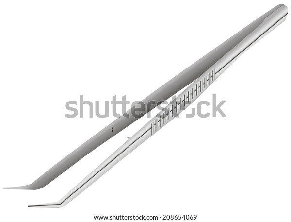 Medical Forceps Curved Ends Vector Illustration Stock Vector (Royalty ...