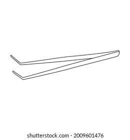 Medical Forceps Vector Outline Icon Vector Stock Vector (Royalty Free ...