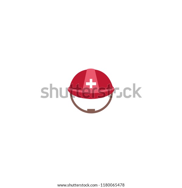 Medical Helmet Vector Flat Illustration Stock Vector (Royalty Free ...