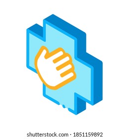 Medical Helping Hand Icon Vector Isometric Stock Vector (Royalty Free ...
