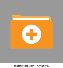 Medical Folder Icon Health History File Stock Vector (Royalty Free ...