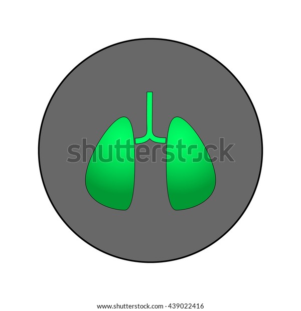 Medical Icon Lungs Green Schematic Image: เวกเตอร์สต็อก (ปลอดค่า ...