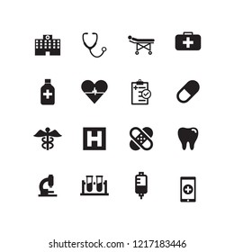Medical Icon Set Stock Vector (Royalty Free) 1217183446 | Shutterstock