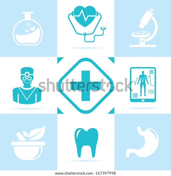 Medical Icons Medical Background Stock Vector (Royalty Free) 167397998 ...